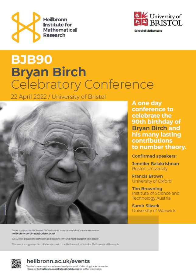 BJB90 – Bryan Birch Celebratory Conference | School of Mathematics Research